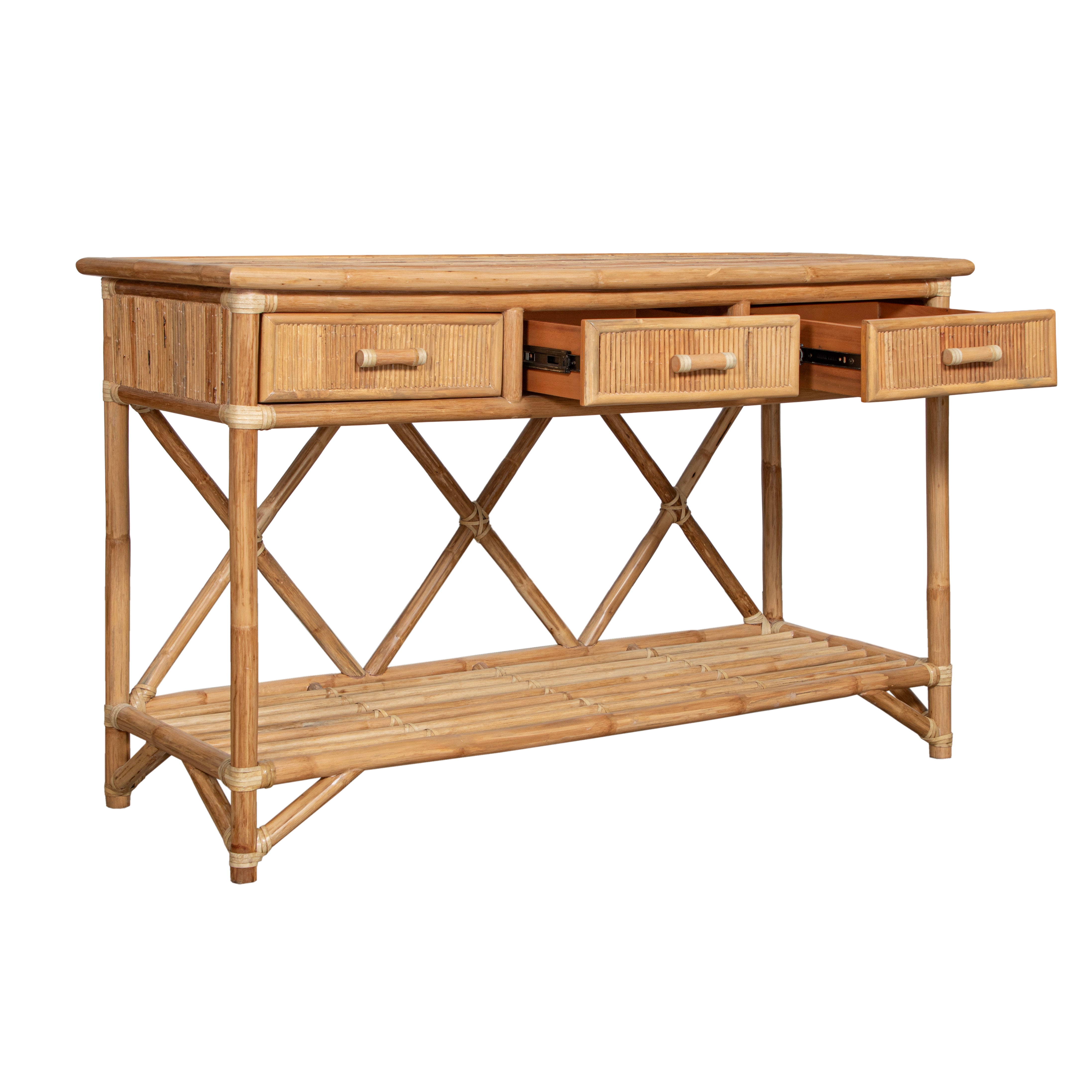 David Francis - Pencil Rattan Console Table – David Francis Furniture